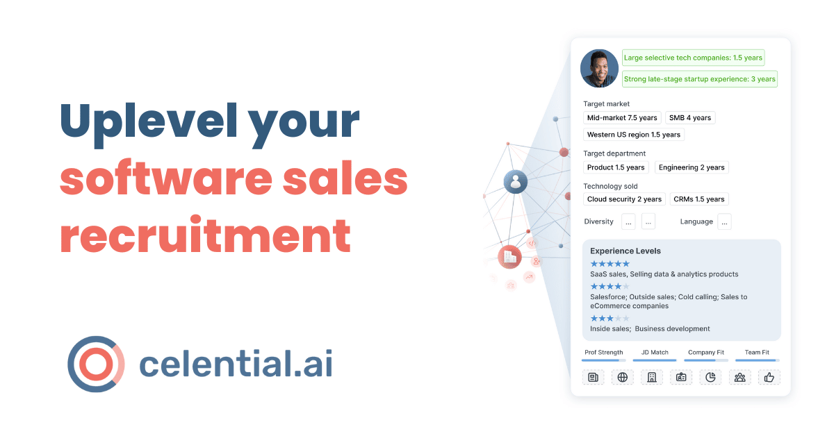 Software sales recruitment built with AI - Celential.ai